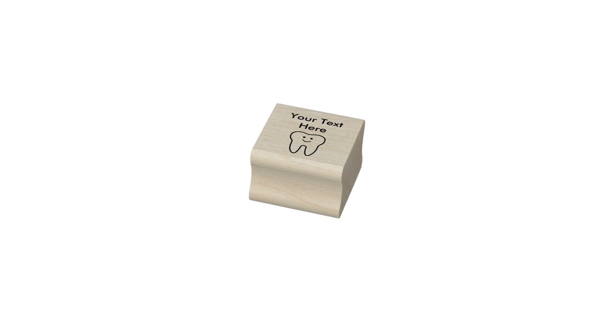 Cute Smiling Tooth Rubber Stamps | Zazzle
