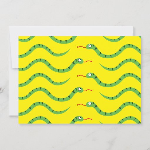 Cute Snake Reptiles Kid 1st Birthday Party Invitation | Zazzle