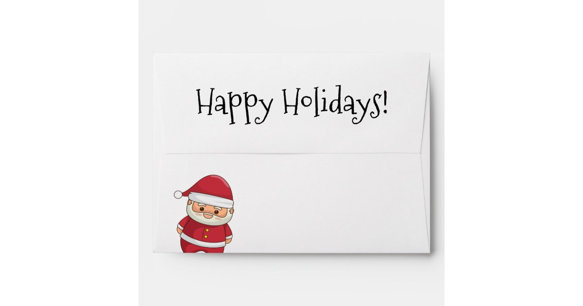 Cute Sneaking Santa Personalised Dollar Envelope | Zazzle
