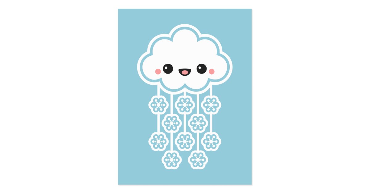 Cute Snow Cloud Postcard | Zazzle.com