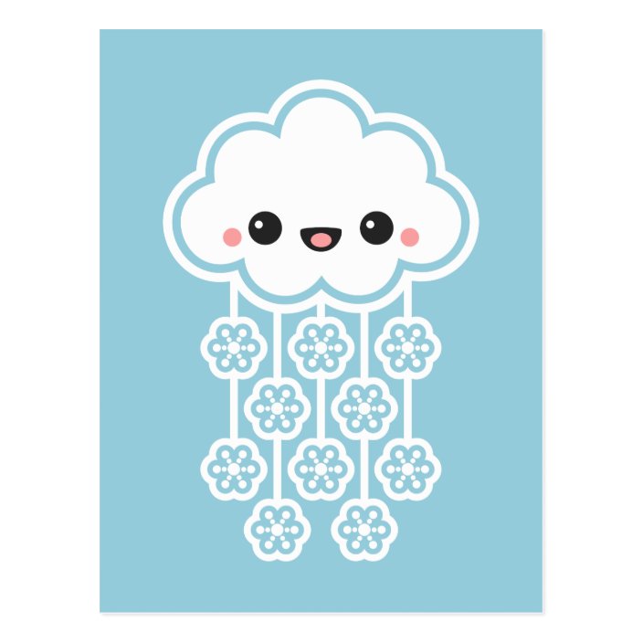 Cute Snow Cloud Postcard | Zazzle.com