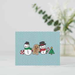 Cute Snow Pals postcard | Zazzle