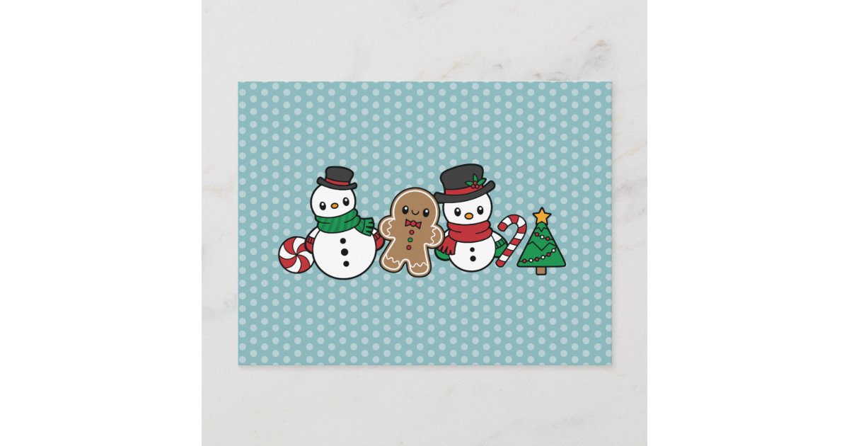 Cute Snow Pals postcard | Zazzle