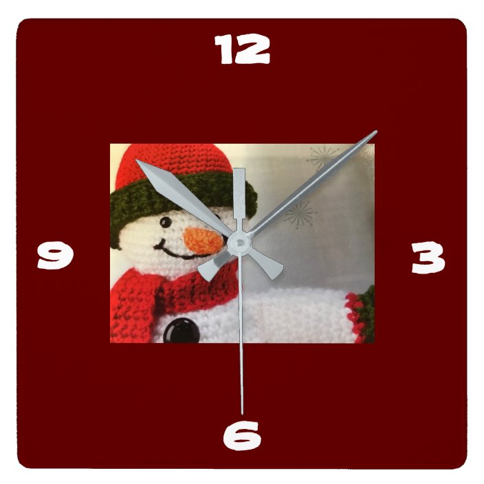 **CUTE SNOWMAN** CLOCK | Zazzle.com