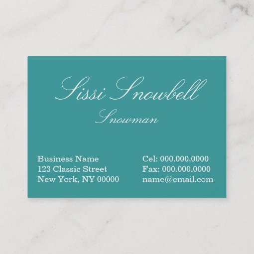 Cute Snowman Girl Business Card | Zazzle