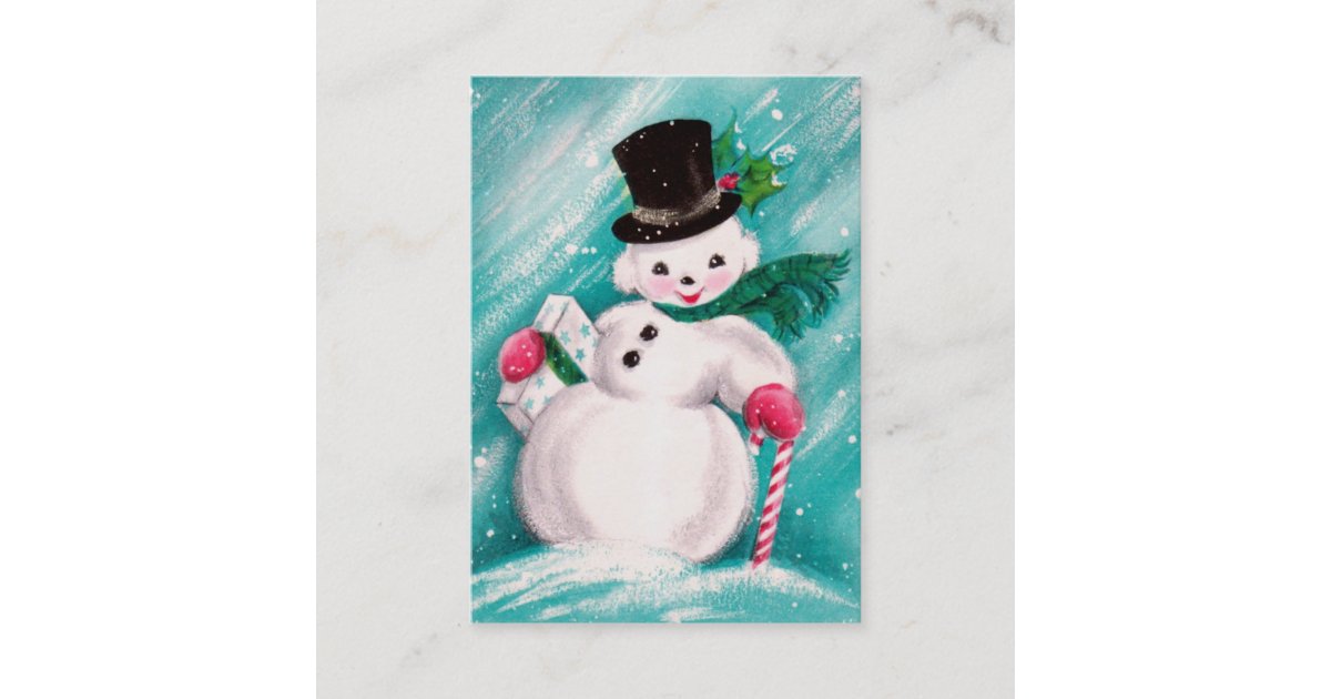 Cute Snowman Girl Business Card | Zazzle