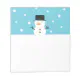Cute Snowman on snow background for Christmas Notepad | Zazzle