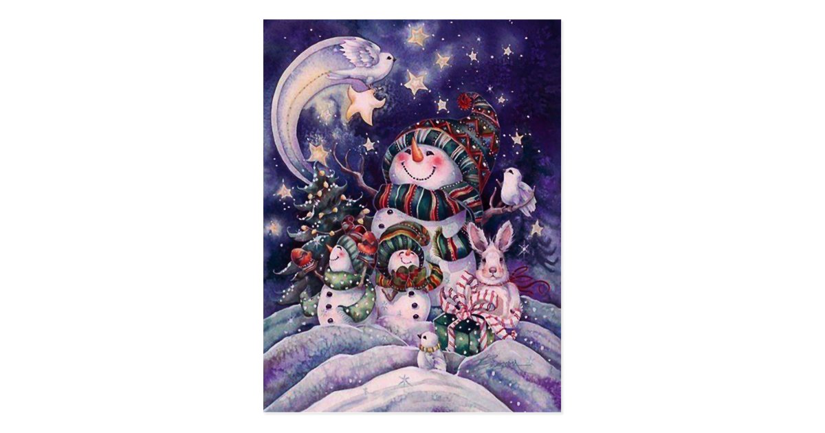 cute Snowman Postcard | Zazzle.com