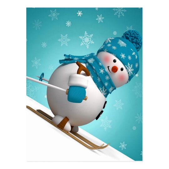Cute Snowman Postcard | Zazzle.com