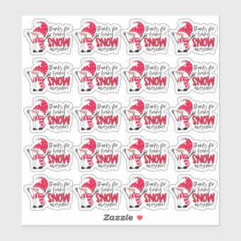 Cute Snowman Pun Thanks for Being Awesome Winter Sticker | Zazzle