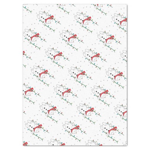 Cute Snowman Tissue Paper | Zazzle