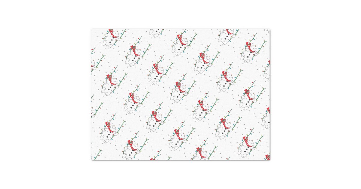 Cute Snowman Tissue Paper | Zazzle