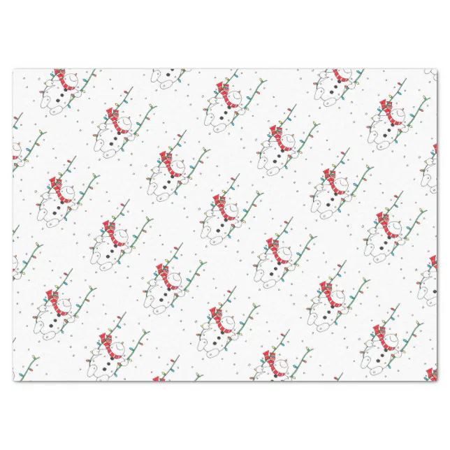 Cute Snowman Tissue Paper | Zazzle
