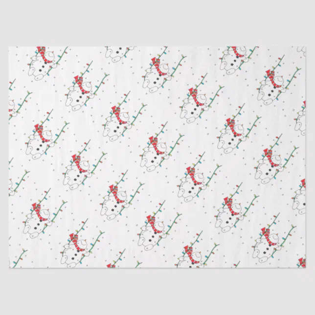 Cute Snowman Tissue Paper | Zazzle