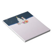 Cute Snowmen with Christmas Tree Notepad | Zazzle