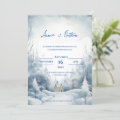 Cute Snowy Landscape Winter Wedding Invitation | Zazzle