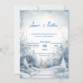 Cute Snowy Landscape Winter Wedding Invitation | Zazzle