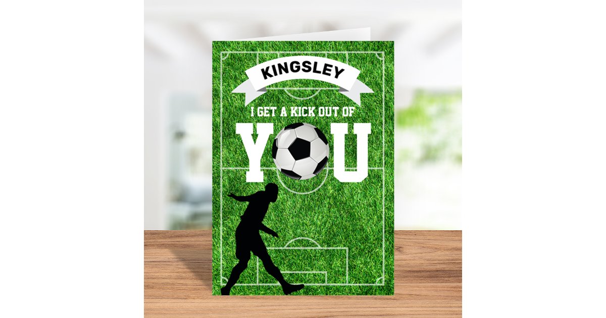 Cute Soccer Football Valentines Day Card | Zazzle