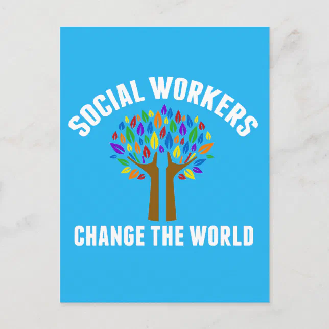 Cute Social Work Quote Postcard | Zazzle