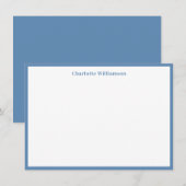 Cute Soft Blue Border Personalized Stationery Thank You Card | Zazzle