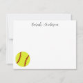 Cute Softball Personalized Stationery Flat Note Card | Zazzle