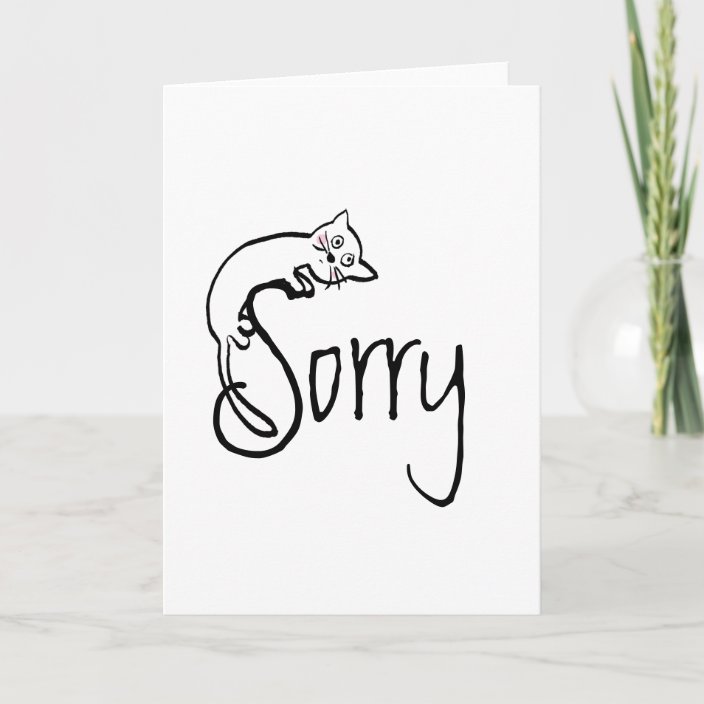 Cute Sorry Cat Sympathy Card | Zazzle.com