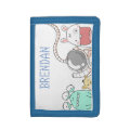 Cute Space Characters Personalised Kids Trifold Wallet | Zazzle