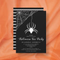 Cute Spider Black & White Halloween Tea Party Invitation | Zazzle