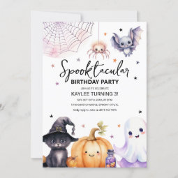 Cute Spooktacular Birthday Party Invitation | Zazzle