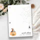 Cute Spooky Halloween Pumpkin Spider Web Stars Note Card | Zazzle