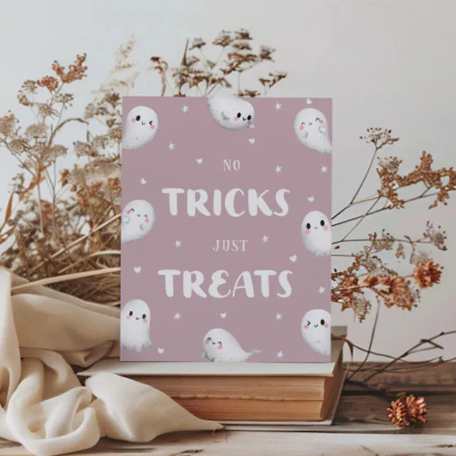 Cute Spooky One Halloween Trick Or Treat Poster | Zazzle