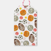 Cute Sports Balls Kids Boy Birthday Thank You Gift Tags | Zazzle