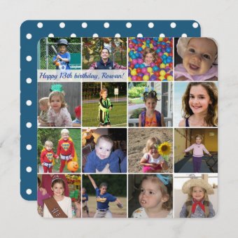 Cute square custom photo card - you create it! | Zazzle