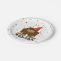 Cute Squatchy Birthday Bigfoot Paper Plates | Zazzle