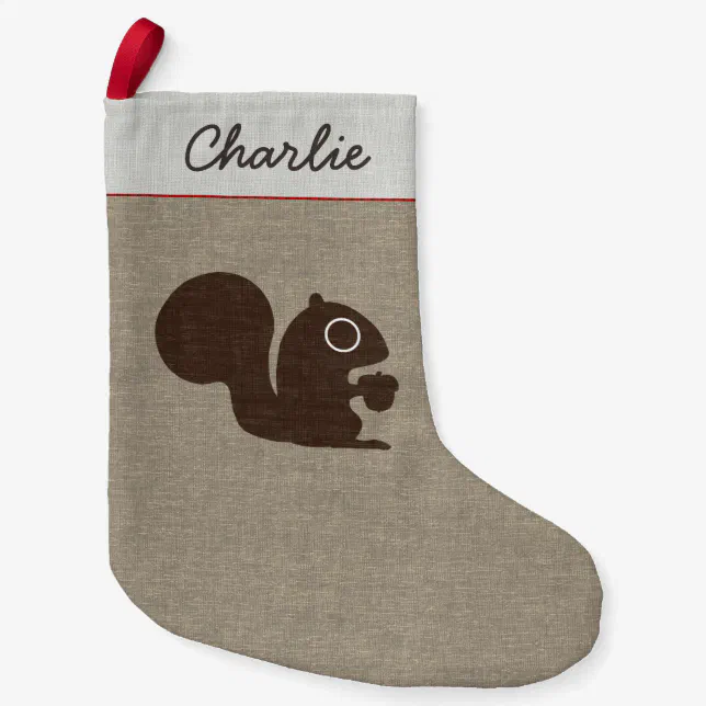 Cute Squirrel with Acorn Woodland Wildlife Lover's Small Christmas ...