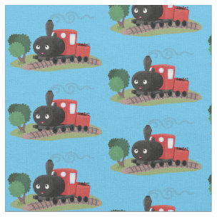 Steam Engine Locomotive "Steampunk" Pattern Fabric | Zazzle