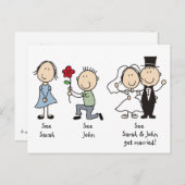 Cute Stick Figures Save the Date Postcards | Zazzle