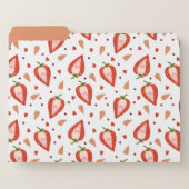 Cute Strawberries Red and Green file folders | Zazzle