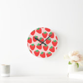 Cute Strawberries Wall Clock | Zazzle
