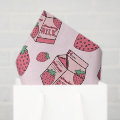 Cute Strawberry Milk Pattern Tissue Paper | Zazzle