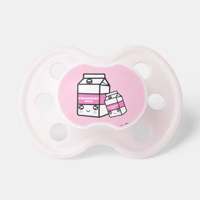 Cute Strawberry Milk Sweet Dreams Dairy Kawaii Pacifier | Zazzle