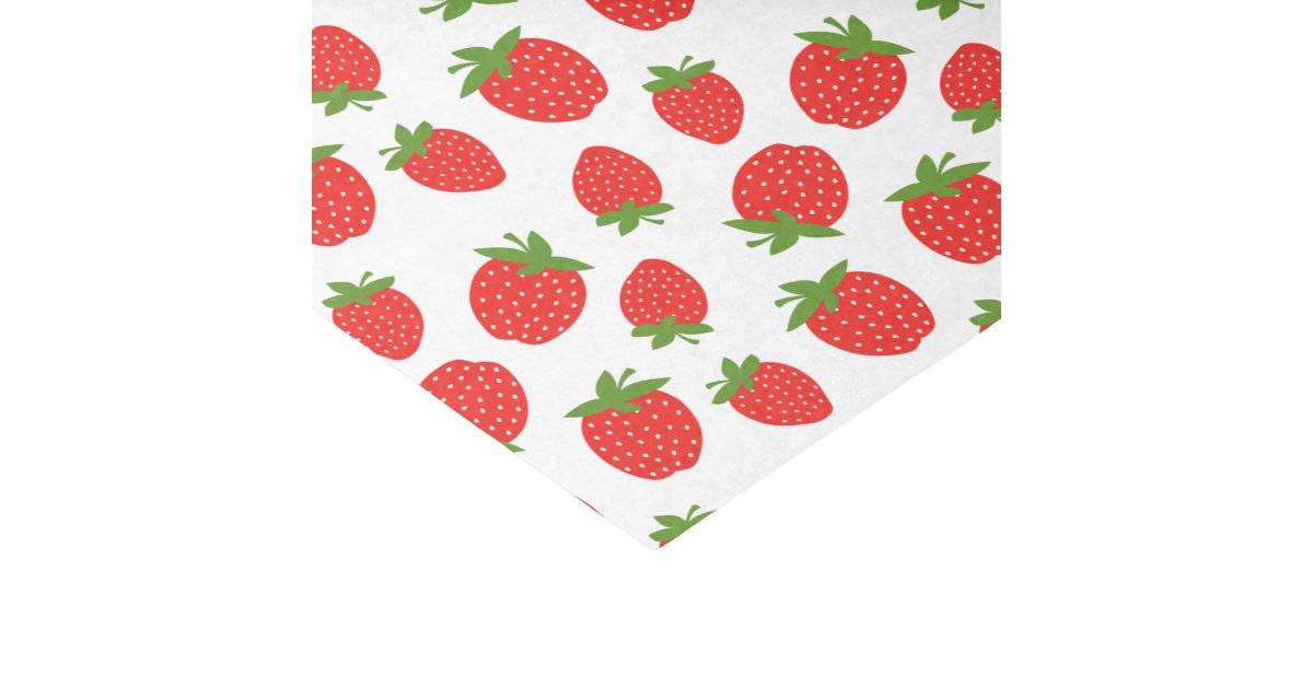 Cute Strawberry Pattern Tissue Paper | Zazzle