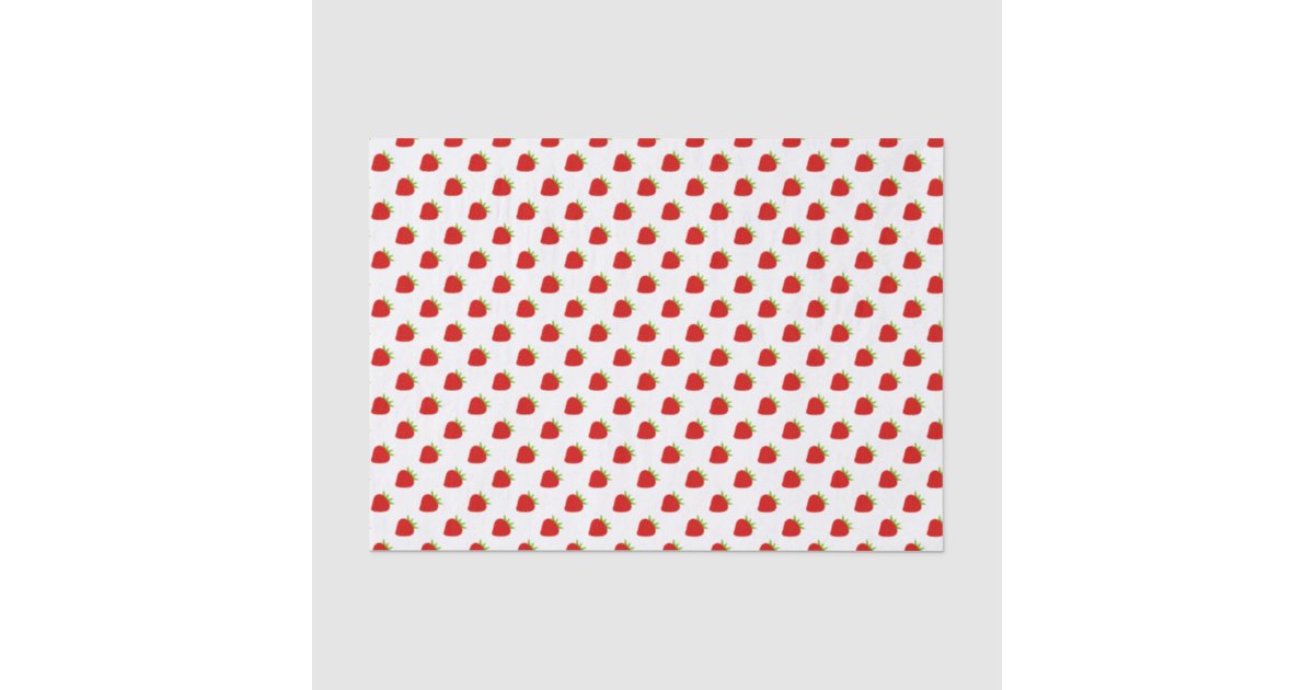Cute Strawberry Pattern Tissue Paper | Zazzle