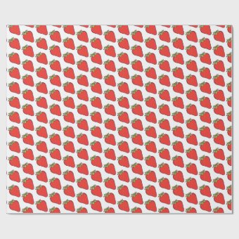Cute Strawberry Wrapping Paper | Zazzle