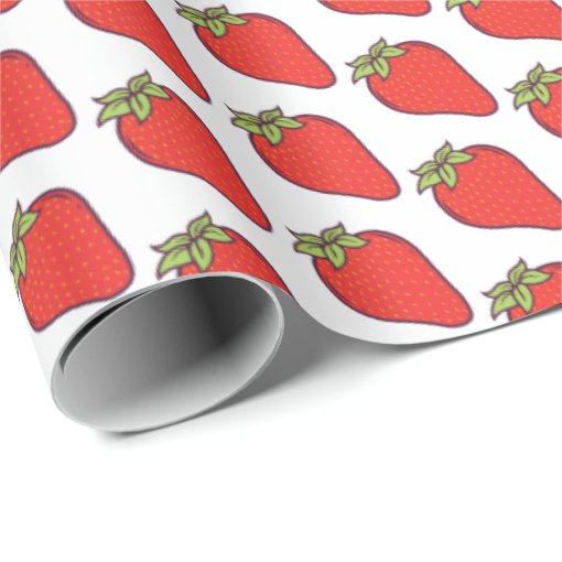 Cute Strawberry Wrapping Paper | Zazzle