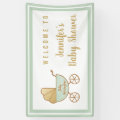 Cute Stroller Baby Shower Welcome Banner | Zazzle