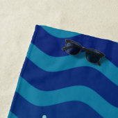 Cute Stylish Beach,Blue Waves Beach Towel | Zazzle