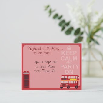Cute Stylish London Party Invitation | Zazzle