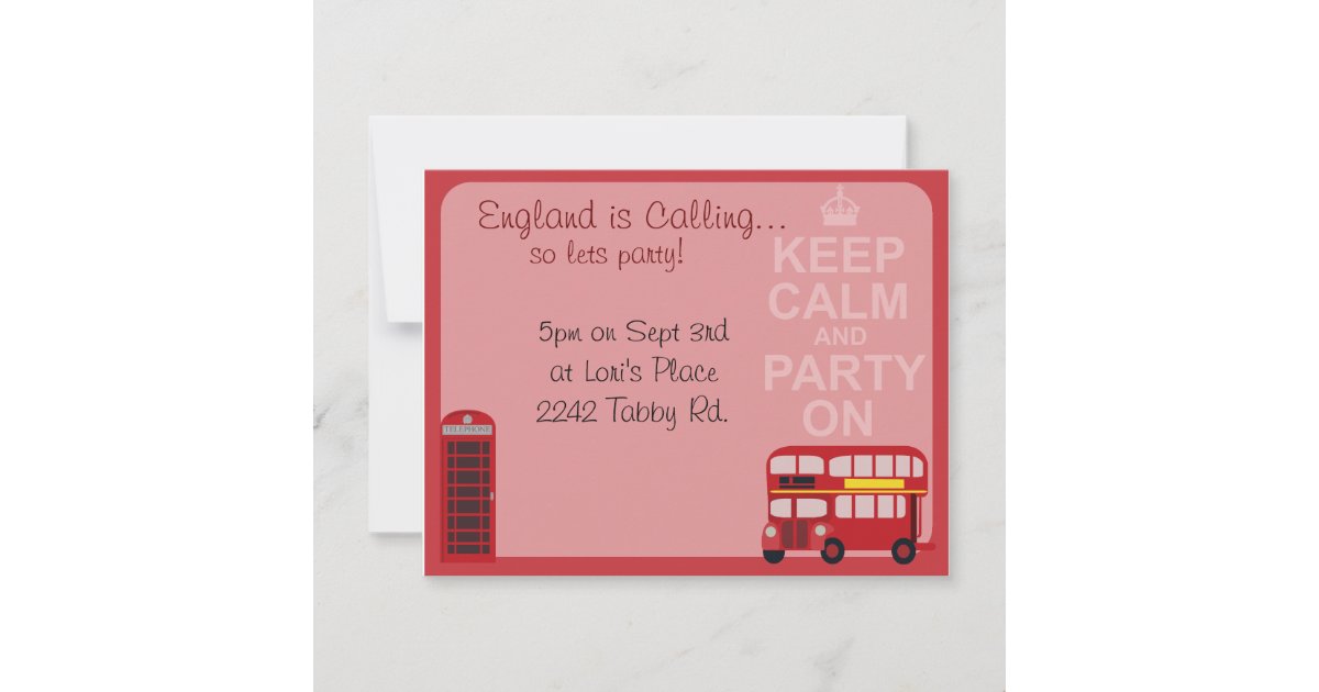 Cute Stylish London Party Invitation | Zazzle