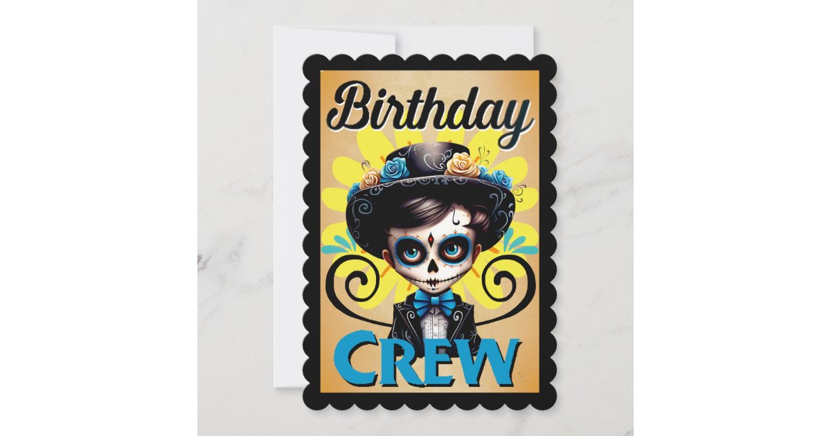 Cute Sugar Skull Thank You Card | Zazzle